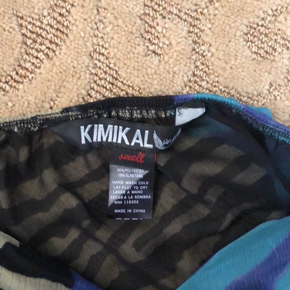 Kimikal | Tops | Kimikal Fun Aqua Bluepurple Animal Striped Tunic ...